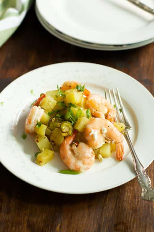 Baked Potato with Lemon Shrimp - Primavera Kitchen