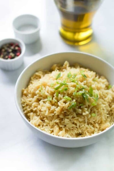 Rice with Balsamic Onions and Shrimp - Primavera Kitchen