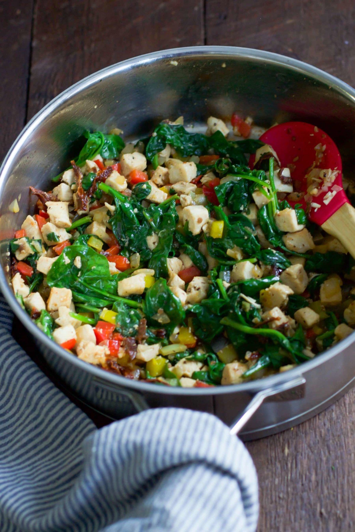 Goat Cheese Chicken Stuffed Sweet Potato - Primavera Kitchen