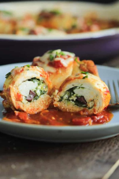Spinach and Feta Stuffed Chicken Breasts - Primavera Kitchen