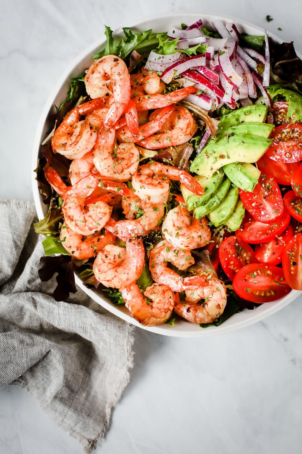 Super Fresh Shrimp Tomato Salad - Primavera Kitchen