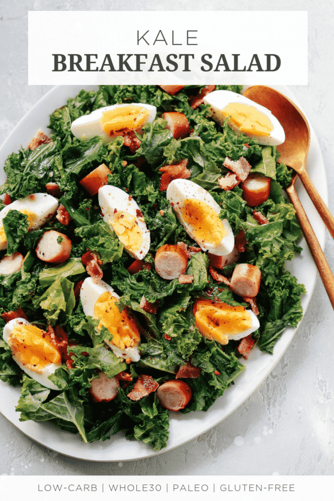 Easy Kale Breakfast Salad (Low-carb and Whole30)