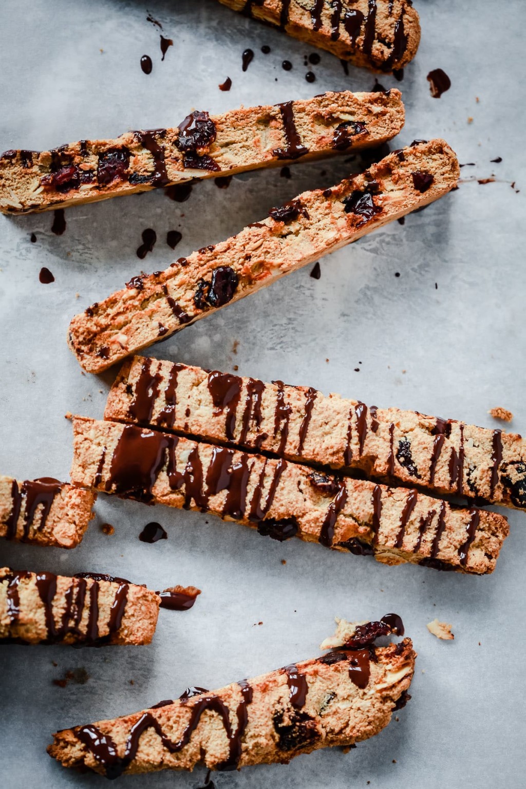 Chocolate Almond Biscotti Cookies