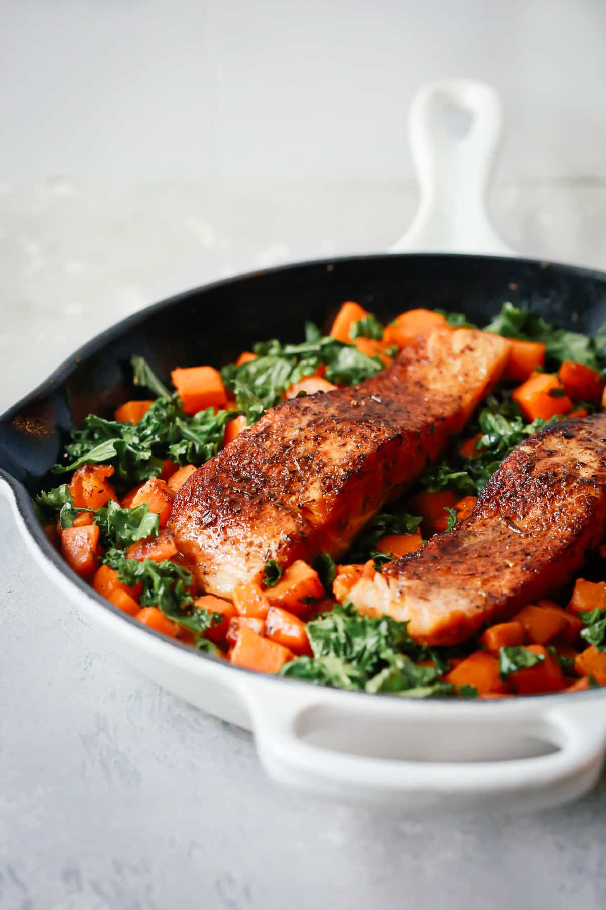 Spicy Salmon Sweet Potato Skillet Healthy Delicious Spicy Salmon Sweet Potato Skillet Healthy Delicious