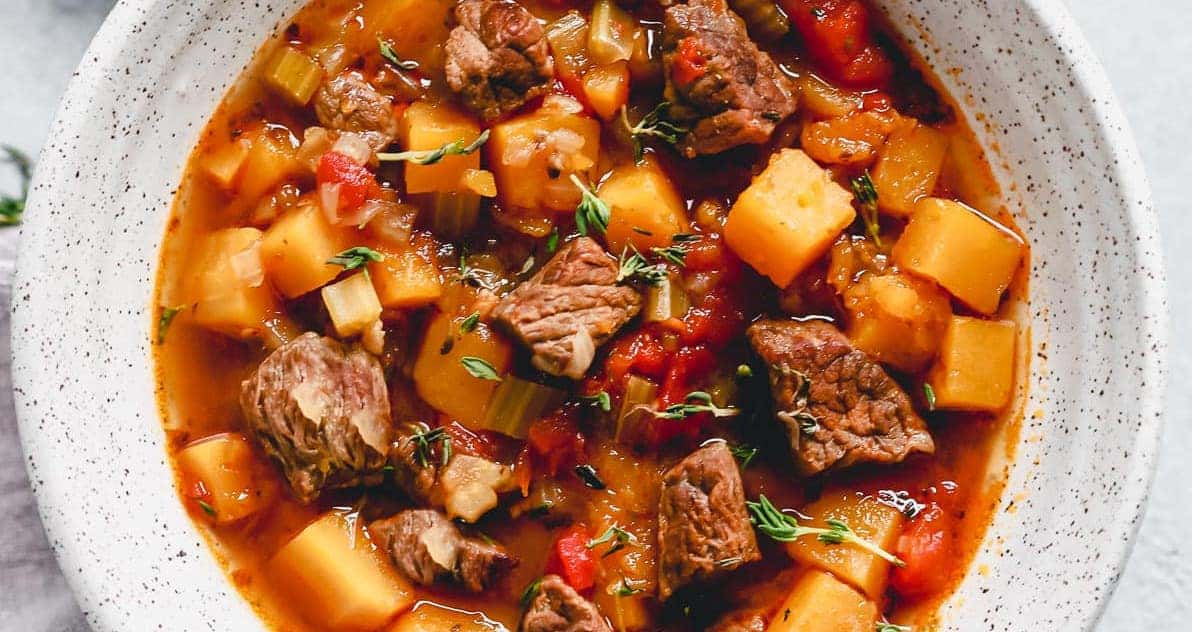 Instant Pot Vegetable Beef Soup - Primavera Kitchen