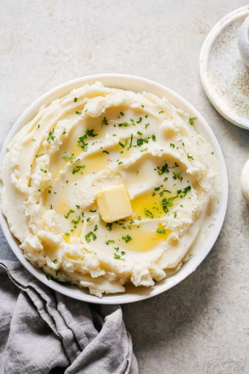 Creamy Mashed Potatoes with Butter & Heavy Cream