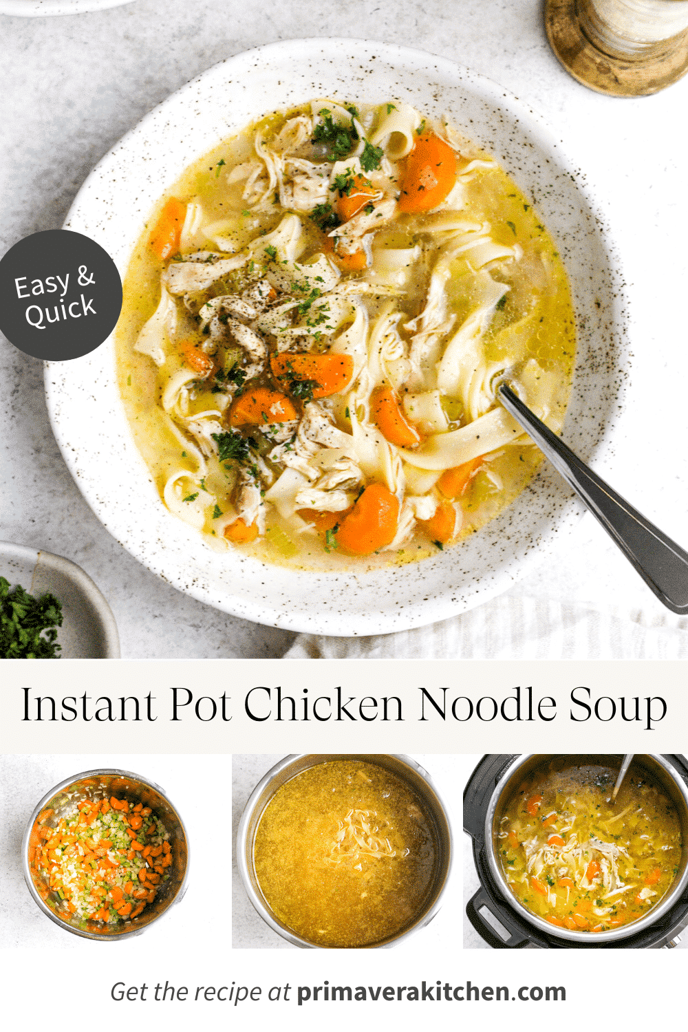 Instant Pot Chicken Noodle Soup | Primavera Kitchen
