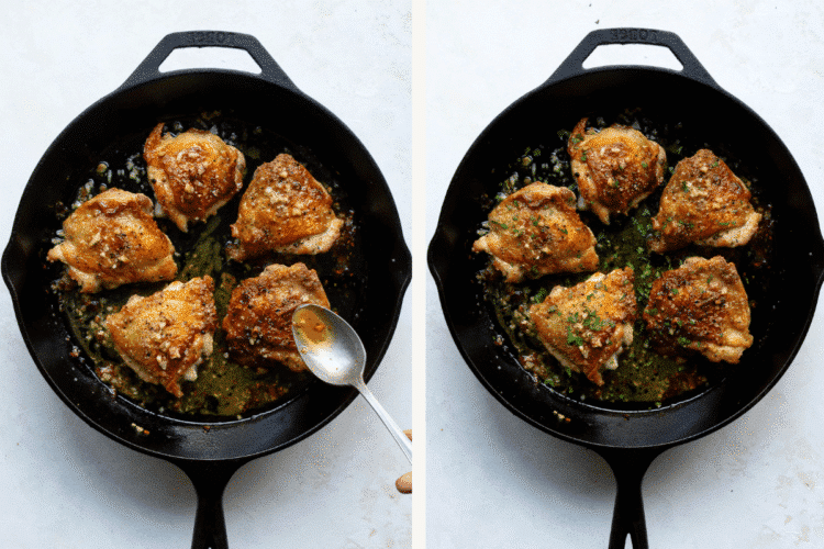 Baked Chicken Thighs (Garlic Butter, Crispy & Juicy)!
