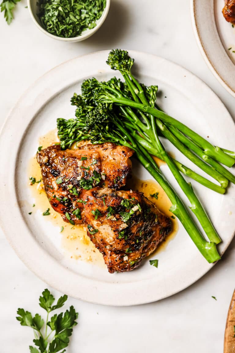 Pan Seared Chicken Thighs – Golden, Crispy Skin & Juicy Inside!
