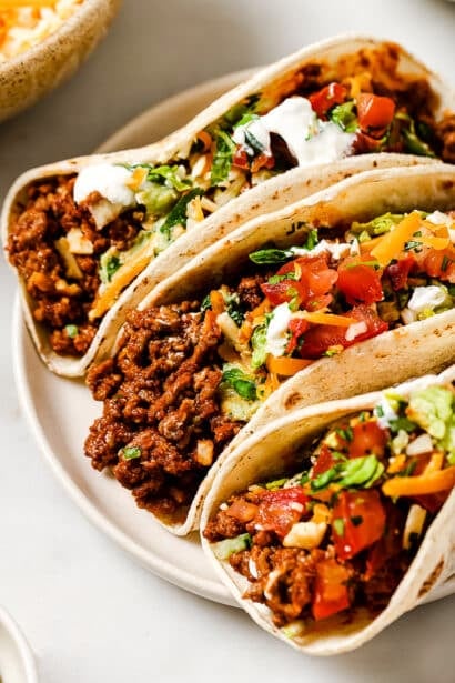 Ground Beef Tacos – With Homemade Seasoning & Tomato Sauce