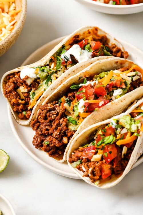 Ground Beef Tacos – With Homemade Seasoning & Tomato Sauce