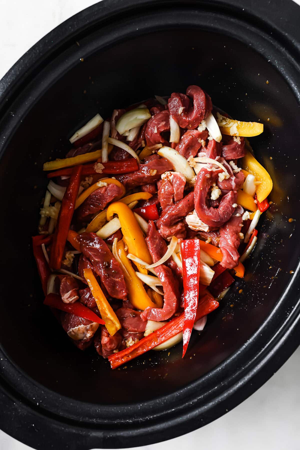 Slow Cooker Pepper Steak - Primavera Kitchen