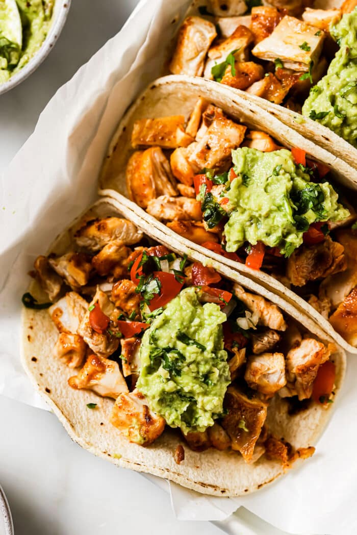 Diced Chicken Tacos with Homemade Marinade