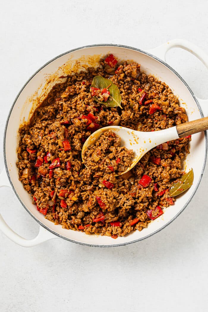 Picadillo Recipe – Ground Beef with Tomato Sauce & Green Olives